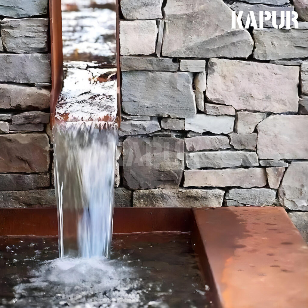 Garden Sculpture Water Wall Water Feature Sculpture Corroded Corten ...