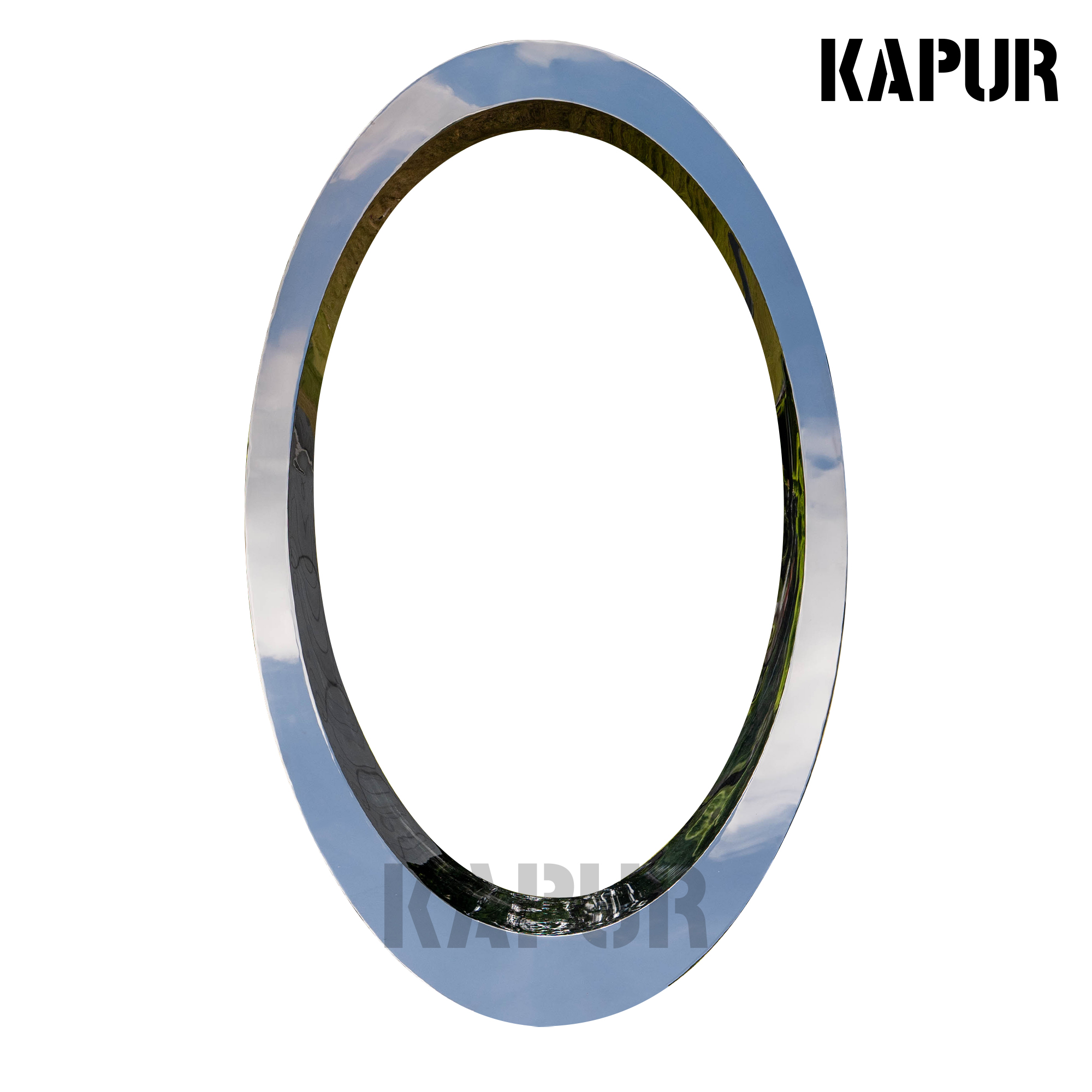 Slant-Cut Circle Sculpture Landscape Garden Sculpture - Sculpture-Art